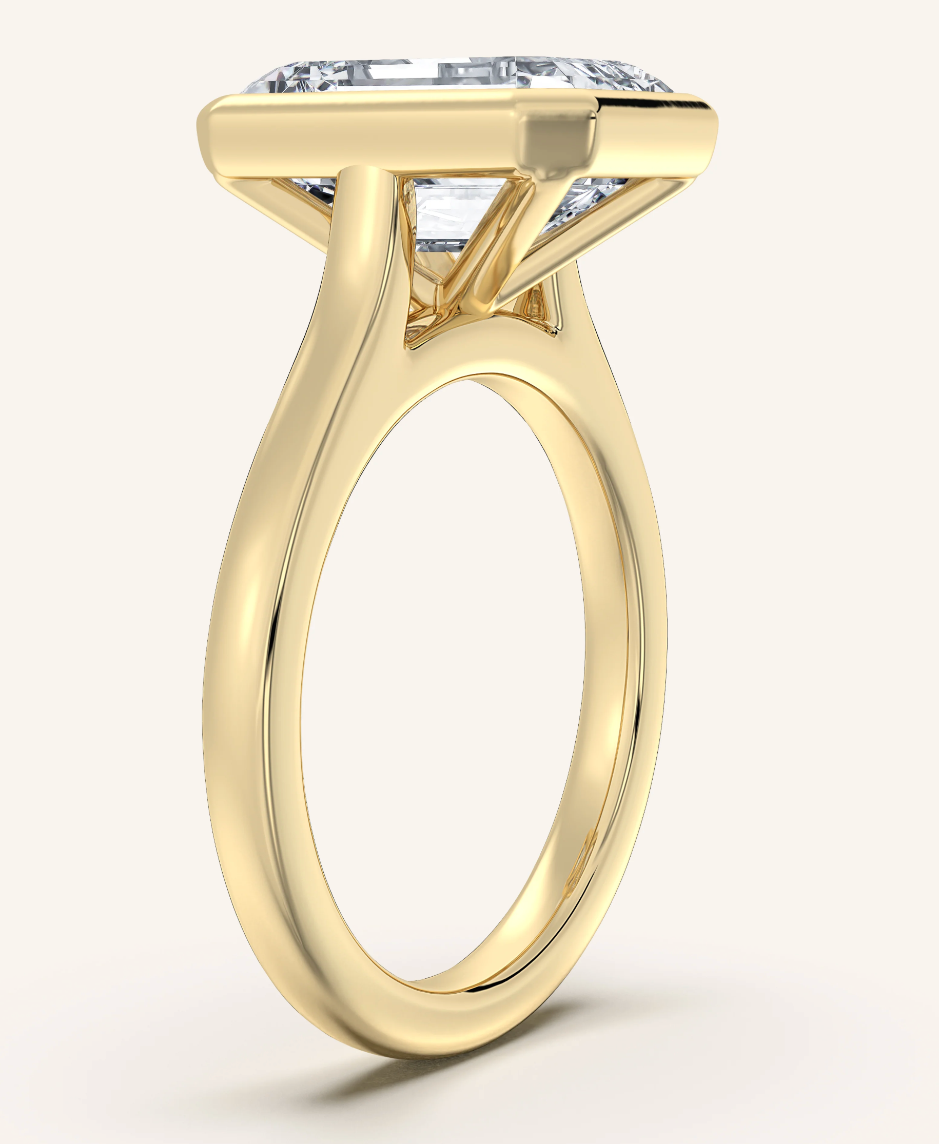 Ian S. | Cathedral Bezel Set Engagement Ring & Clairamor